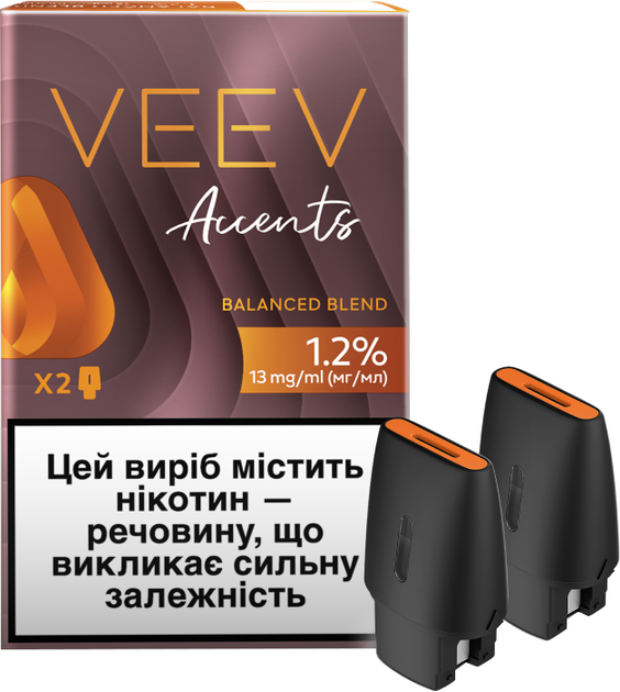 Картридж для POD систем VEEV Accents Balanced Blend 13 мг 1.5 мл 2 шт ...