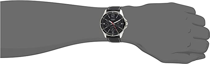 Мужские ударопрочные часы Casio MTP-1374L-1A Черные с серебристым ...
