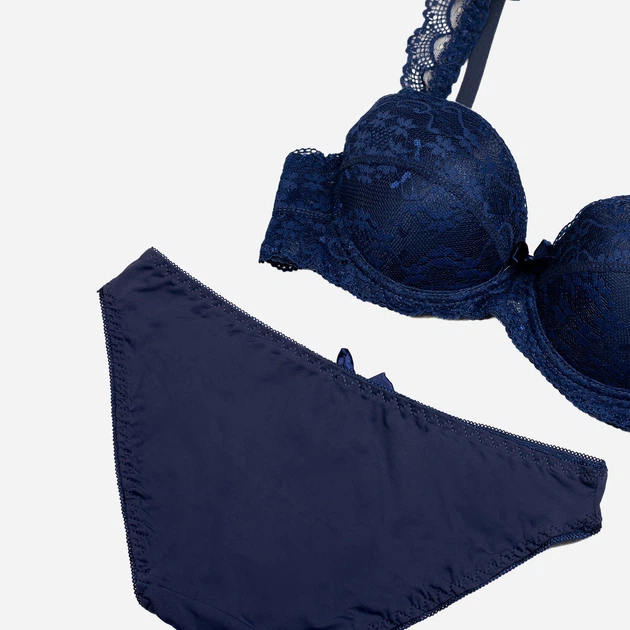 Комплект (бюстгальтер + трусики-сліп) ISSA PLUS BL2-419 80B/L Синій (issa2007682358816) – в ...