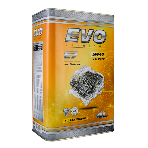 Моторное масло EVO E7 5W-40 SN/CF 4Lx4 4 E7 4L 5W-40 – фото, отзывы ...