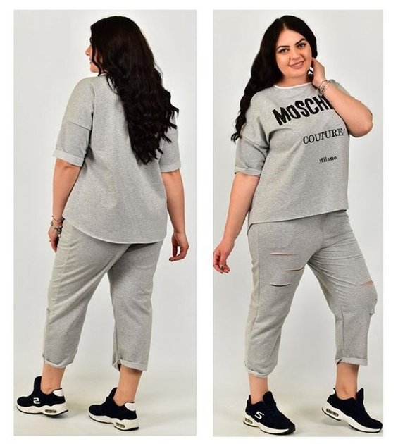 Fashions • Костюм женский модный Fashions 50-52 светло-серый (11229-1 ...