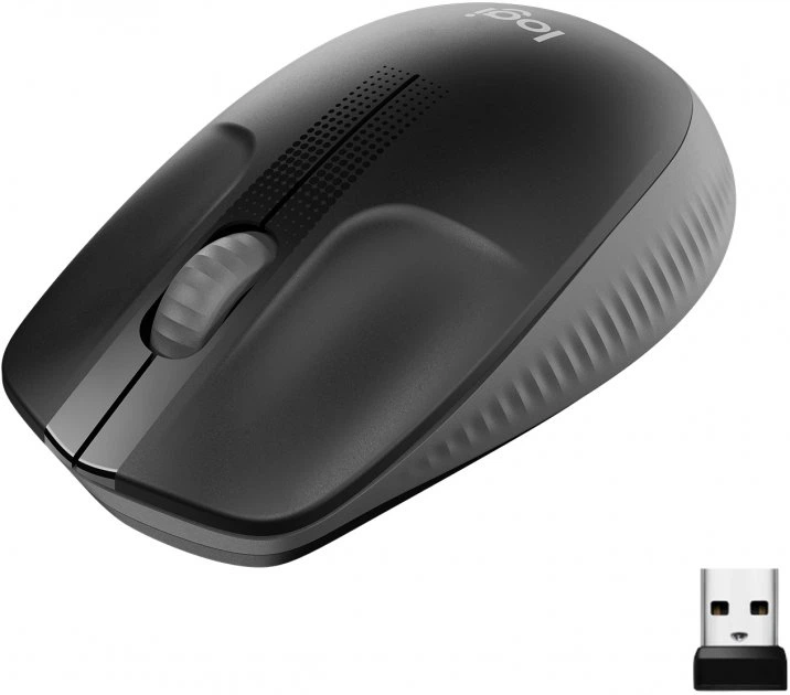 Мышь Logitech M190 Dark Grey/Black USB wireless (910-005905) – фото ...