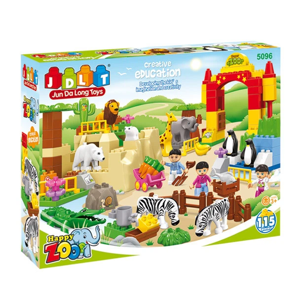 Дитячий конструктор JDLT "Зоопарк" з великими деталями 115 шт. (5096) – фото, відгуки ...