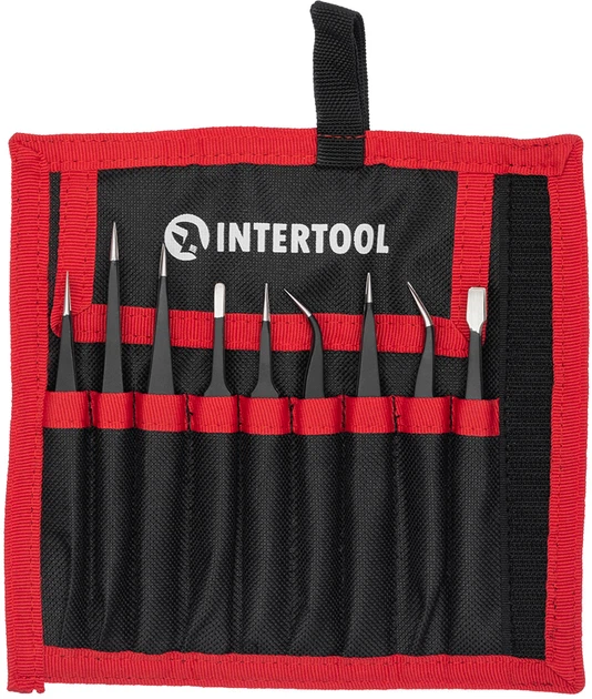 Набір радіотехнічних пінцетів Intertool NT-6002 антистатичні в чохлі 9 шт – фото, відгуки ...