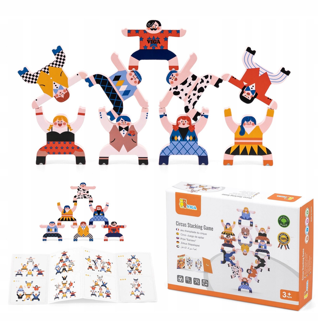 Деревянная игра балансир Viga Toys Цирковые силачи, 12 эл. (44643 ...