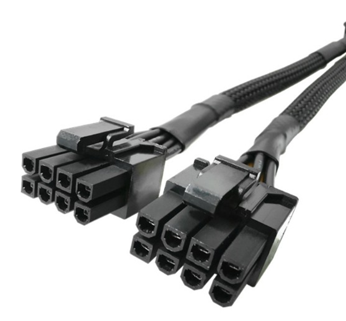 Кабель переходник в оплетке 18 AWG 20 см GPU 8 pin -> 2х GPU PCI-E (6+2 ...