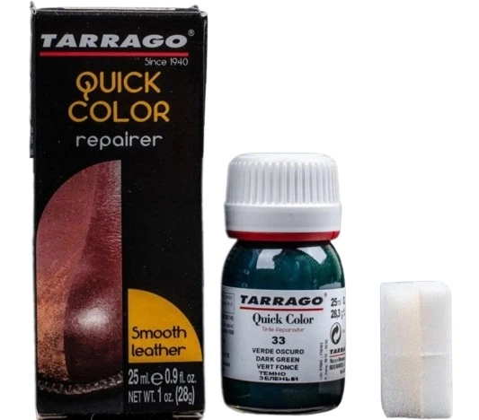 Краска для кожи темно-зеленая Tarrago Quick Color, 25 мл – Оригинальная ...