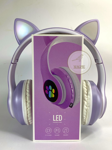 Наушники с кошачьими ушками VZV-23M Cat Ear с Bluetooth гарнитурой и ...