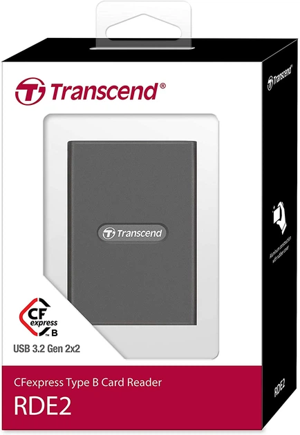 Кардридер Transcend USB 3.2 Gen 2x2 Type-C CFexpress Type B (TS-RDE2 ...