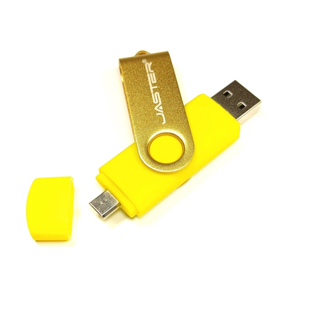 Флеш накопитель Jaster двухсторонняя 32GB OTG USB 2.0 microUSB yellow ...