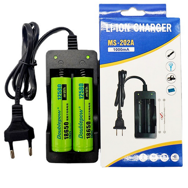Зарядний пристрій для 2 акумуляторів-батарейок 18650, MS-202A – фото, відгуки, характеристики в ...