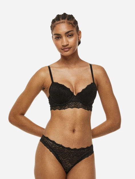 Бюстгальтер H&M 060939886 80B Черный (OS_6666000220264) – Брендовая одежда | ROZETKA