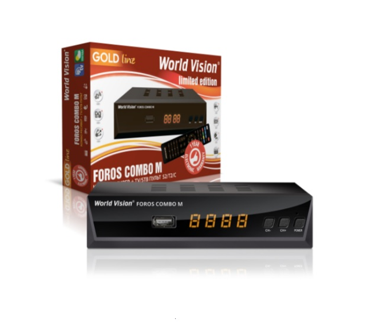 Ресивер World Vision Foros Combo Metal S2/T2/C спутниковый и Т2 тюнер ...