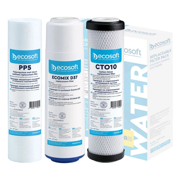 Комплект картриджів Ecosoft CMV3ECO для потрійного фільтра – фото, відгуки, характеристики в ...