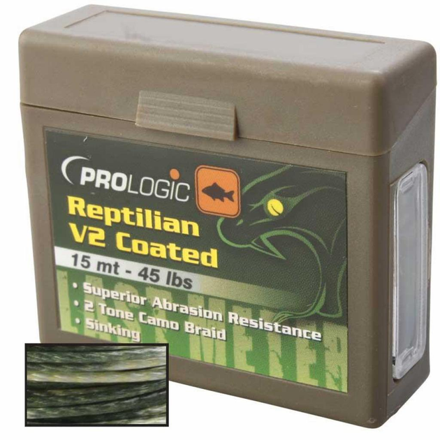 Поводковый материал Prologic Reptilian V2 15m 45lb Coated Camo Sinking ...