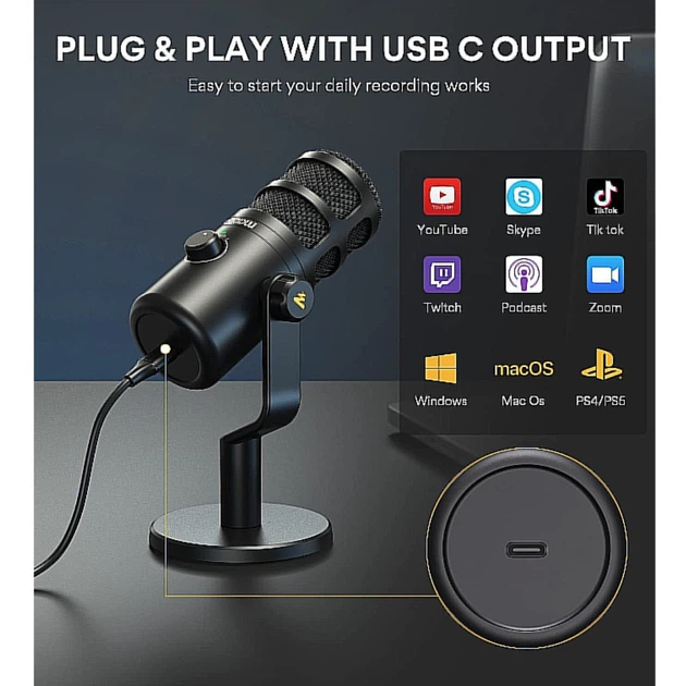 Студійний конденсаторний мікрофон Maono PD100U – фото, відгуки, характеристики в інтернет ...