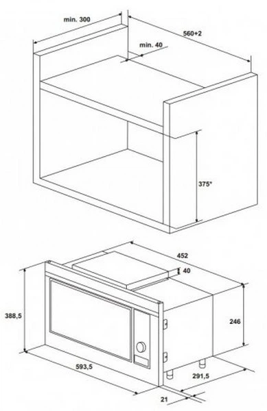 Вбудована мікрохвильова піч Amica AMGB20E2GB F-TYPE – фото, відгуки ...