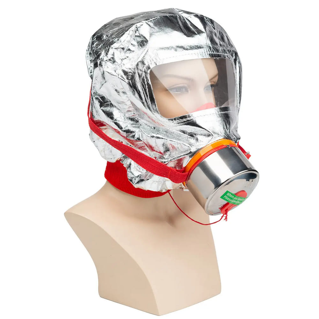Маска противогаз Fire mask TZL 66 из фольги с защитой органов дыхания ...