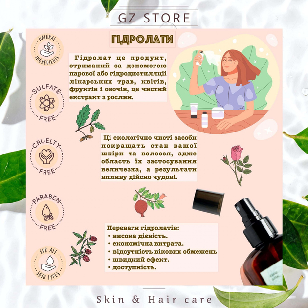 Гидролат Розы 1 литр (GZ872950158) – купить онлайн на ROZETKA