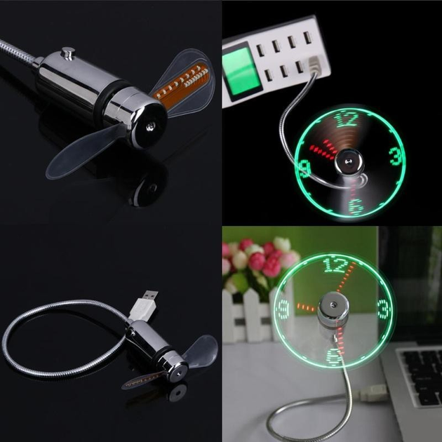 Вентилятор USB с проекцией часов UF-211-07 от продавца: Technerik ...