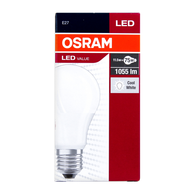 Лампа светодиодная Osram Led A75 10 5w 1055lm 4000К E27 4052899973404