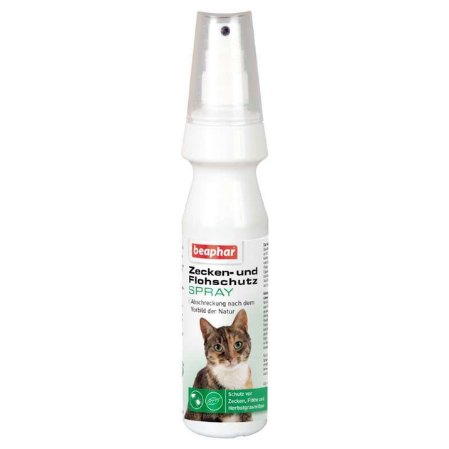 Спрей от блох и клещей для котов и котят Beaphar Spot On Spray Cat 150 ...