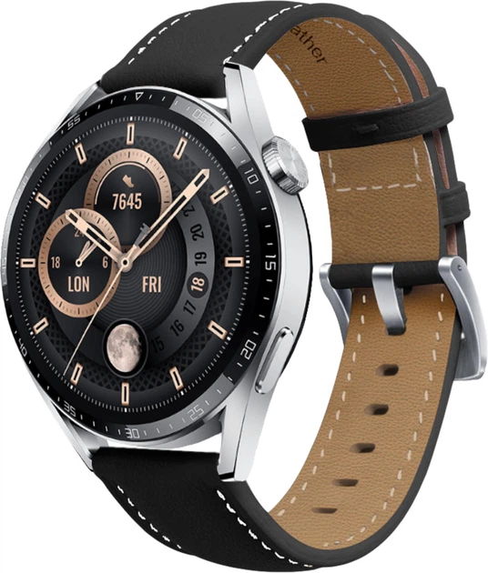 Кожаный ремешок Folsa для Huawei Watch GT3 46mm Black (31548-2B) – фото ...