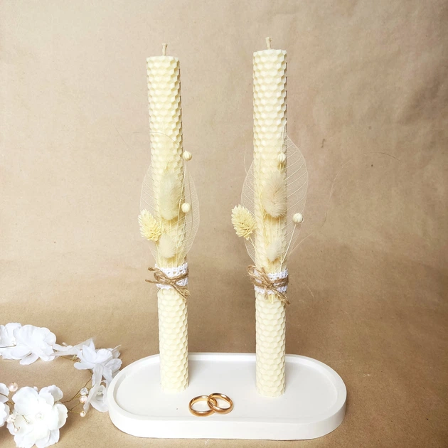 Вінчальні свічки Bbee Candles з натуральної вощини купити онлайн на Rozetka