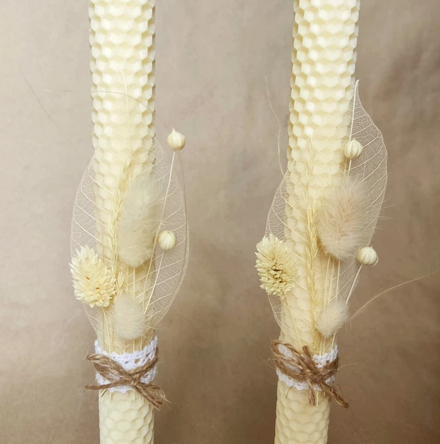 Вінчальні свічки Bbee Candles з натуральної вощини купити онлайн на Rozetka