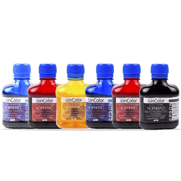 Комплект чернил InColor для фотопечати на Epson PX720WD 6 x 100 мл BK/C ...