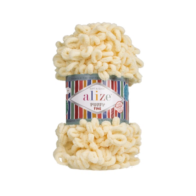 Alize puffi fine (пуффи файн) для вязания руками - 160 песочный – фото ...