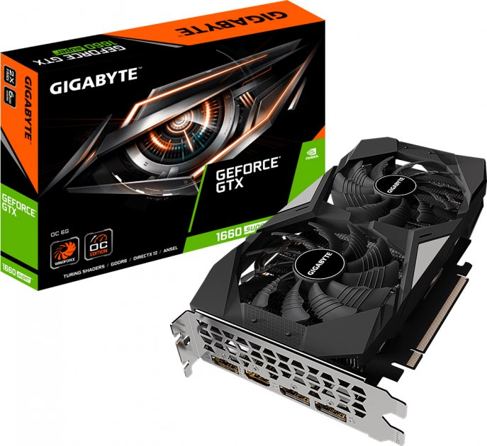 Видеокарта GeForce GTX 1660 Super 6Gb GDDR6 Gigabyte OC (GV-N166SOC-6GD ...