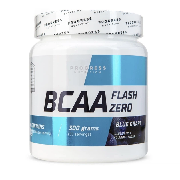 Аминокислоты Progress Nutrition BCAA Flash Zero 300 грамм Blue Grape ...