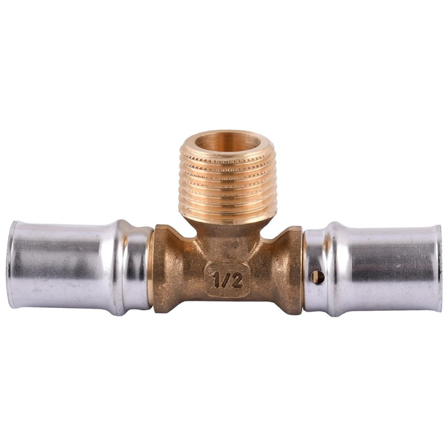 Тройник с наружной резьбой пресс APE ITALY AP 133 16х1/2″х16 – фото ...