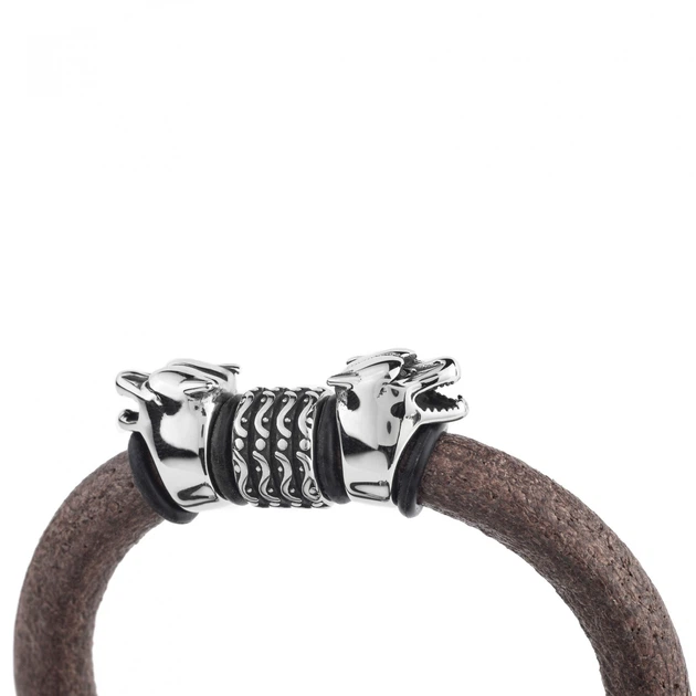 Чоловічий шкіряний браслет ALPHA Коричневий XL ( 20 - 21 см ) Sprut от продавца: Mashique – в ...