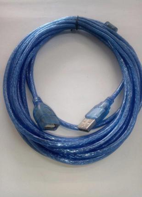 Удлинитель 10 метров USB 2.0 мама папа AM - AF 10 m полупрозрачный ...