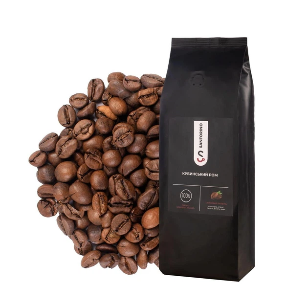 Купити Кубинський ром 250 г Ароматизована кава в зернах Santorino Rozetka Вигідна ціна на