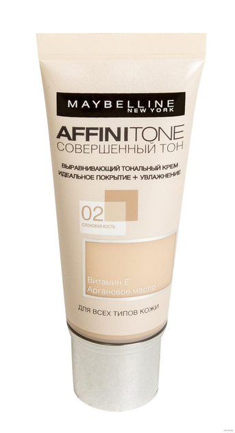 Тональный крем для лица MAYBELLINE Affinitone Тон 2 Слоновая кость ...
