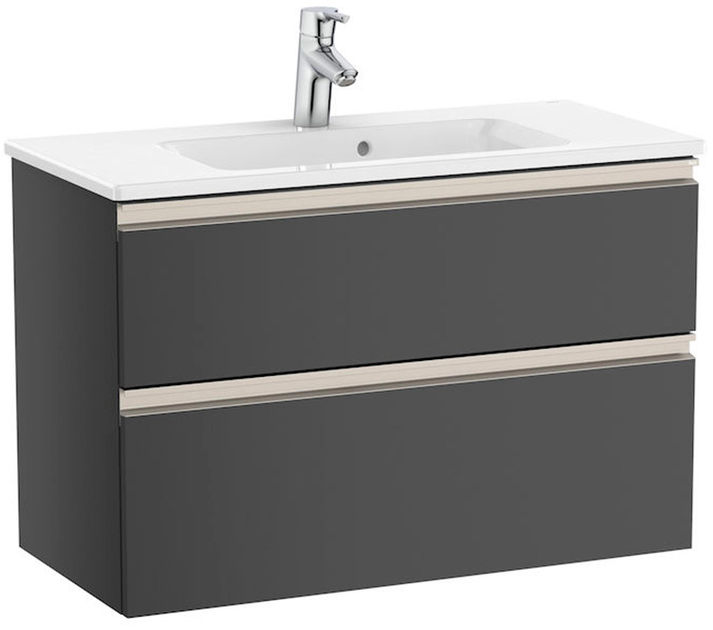 Тумба ROCA Gap-N Compacto A851497153 с умывальником 80 cм антрацит ...