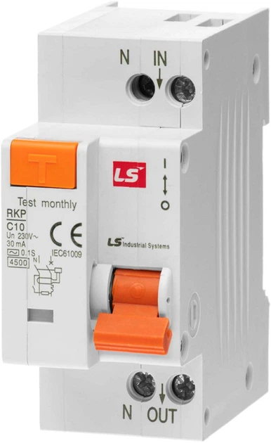 Дифференциальный выключатель LS Electric RKP 1P+N C10A 30 mA АС (062203728B) – фото, отзывы ...