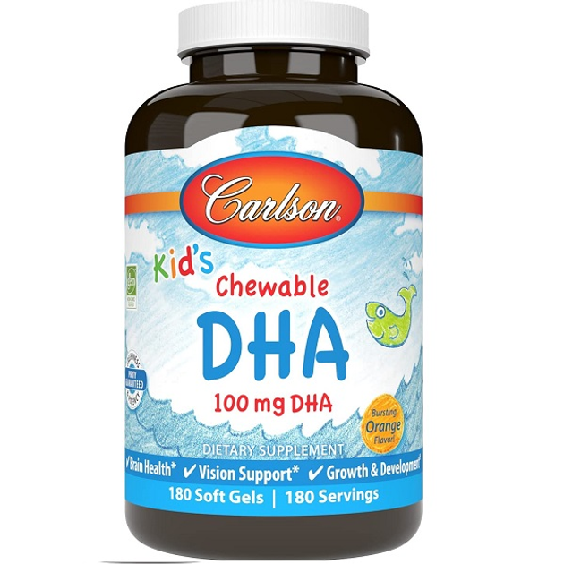 Омега 3 Carlson Labs Kids Chewable DHA 180 Soft Gels – фото, відгуки ...