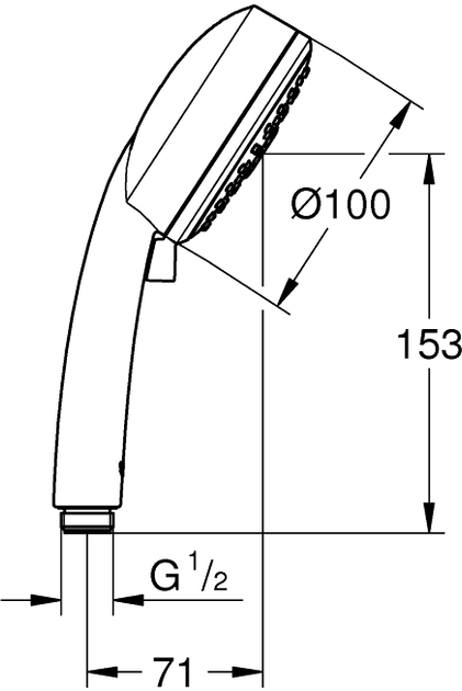 Ручная лейка для душа GROHE Vitalio Comfort 100 26092000 – фото, отзывы ...