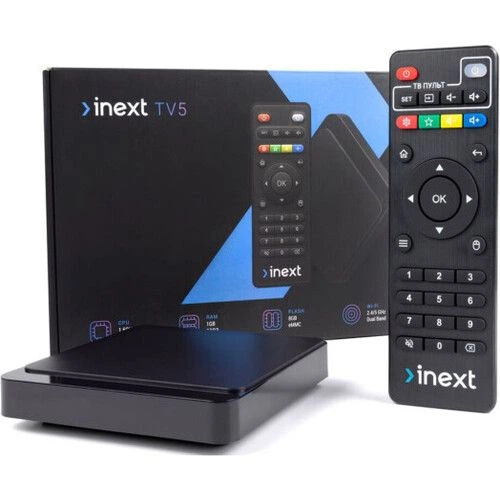 Смарт приставка (Smart Box) Inext TV5 Android 10, Ultra HD 4K + Подписка Sweet.tv на 4 мес.в ...