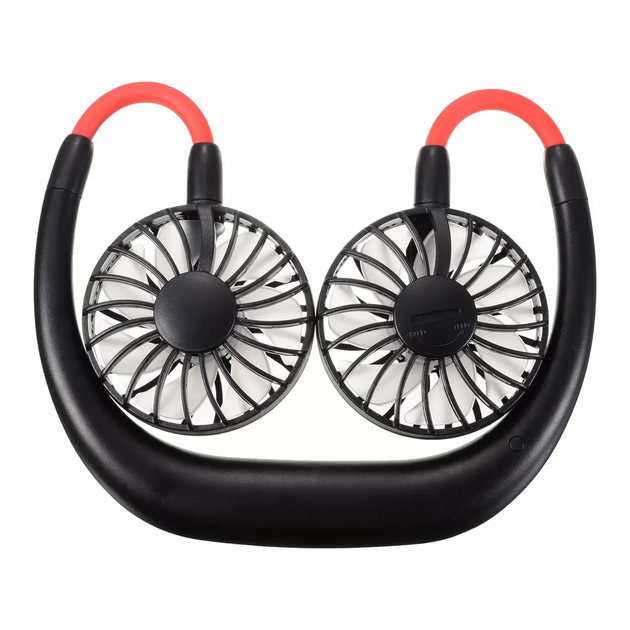 Аккумуляторный вентилятор на шею Wearable Sports Fan, зарядка DC5V 1A ...
