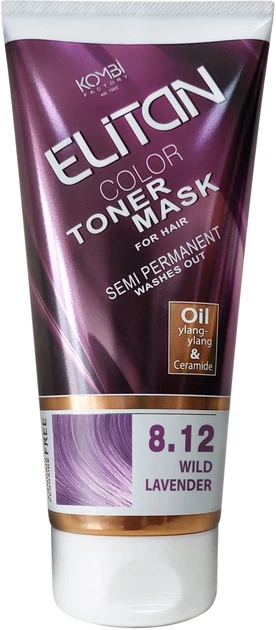 Тонирующая маска для волос Elitan Color Toner Mask 8.12 Дикая лаванда ...