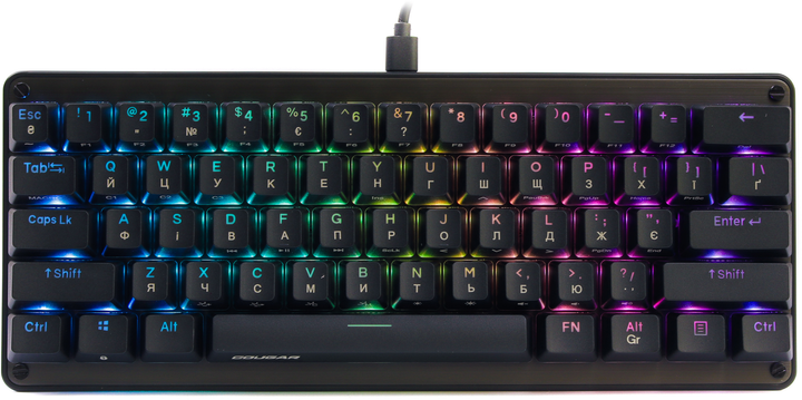 Клавиатура проводная Cougar Puri Mini RGB USB Black – фото, отзывы ...