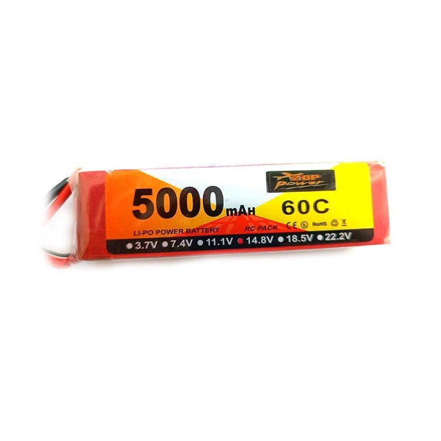 Аккумулятор ZOP Power 14.8v 5000 mAh Li-Po 4s 60C коннектор XT60 – фото, отзывы, характеристики ...