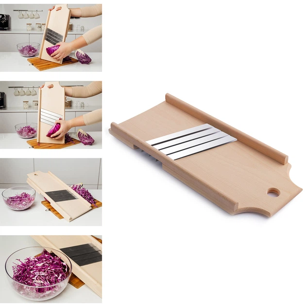 Ручная деревянная шинковка для капусты и нарезки овощей и фруктов с 4 ...