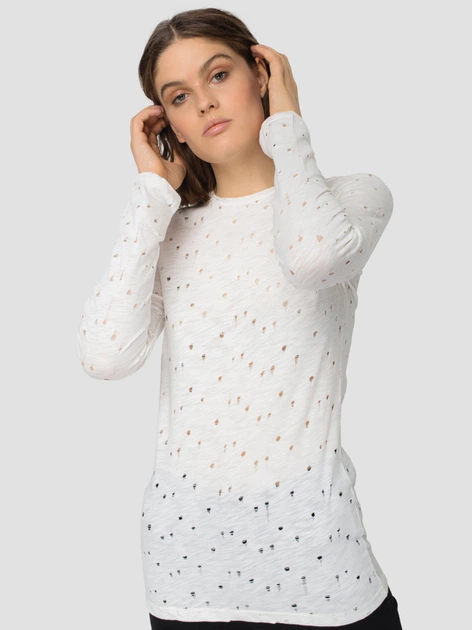 Лонгслив длинный женский Cabanchi 2220 S Белый 2000000063331 в интернет магазине Rozetka