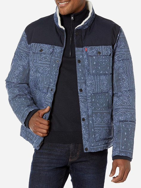 Куртка зимняя короткая мужская Levi's 38781460 XL Синяя (1159784438 ...